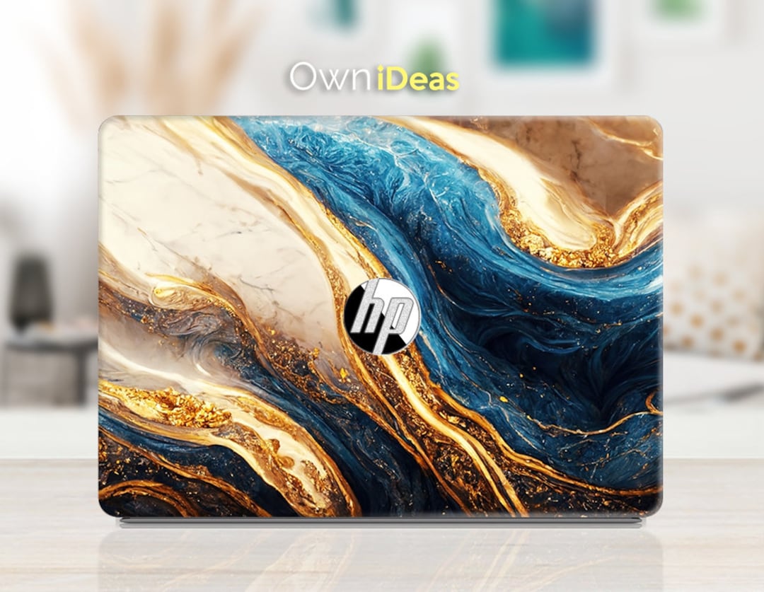 Omnibook Ultra Flip Skin Blue Marble Texture Personalized Gift Fit ...