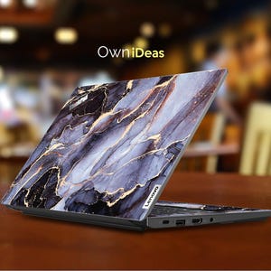 Lenovo Computer Sticker for Laptop Accessories Black Marble Design Cool ...