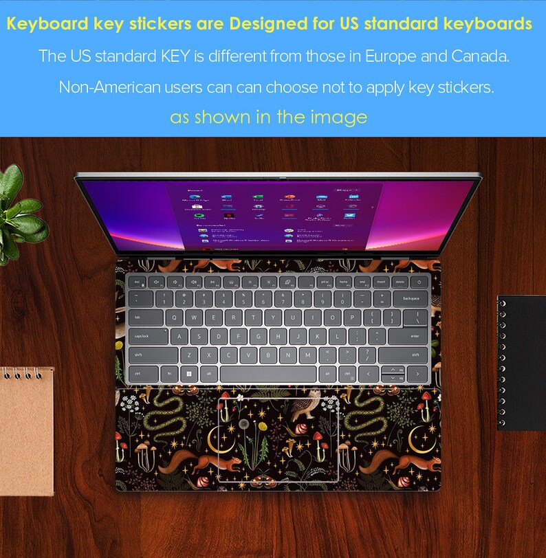 Stickers for Laptop Hp Snake Design Personalized Cool Gift, Fits Hp ...