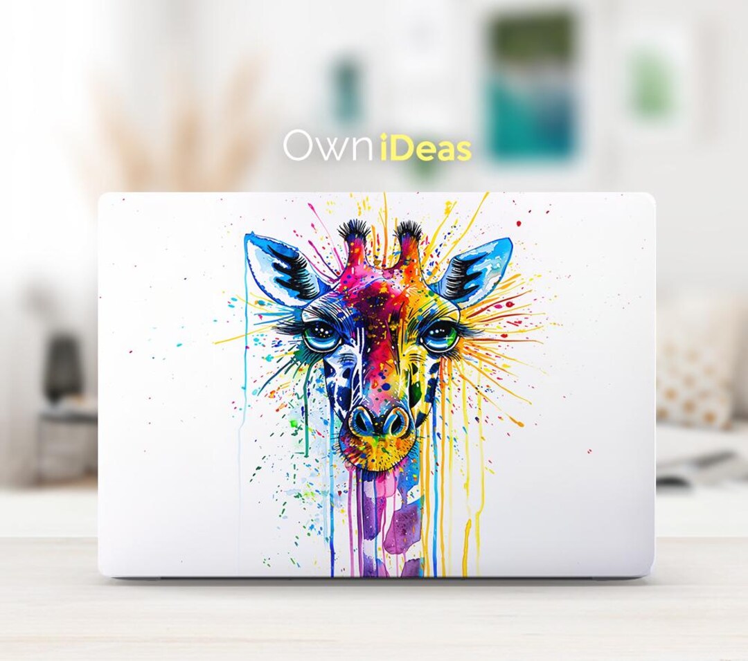 Surface Laptop Sticker Colorful Giraffe Design Personalized Gift for ...