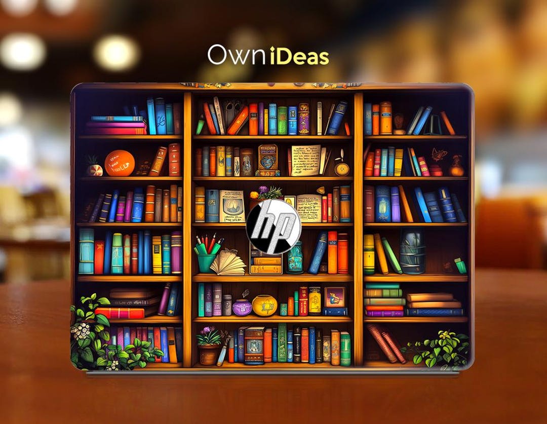 HP Laptop Sticker Laptop Decal Bookshelf Design Personalized Thank You ...