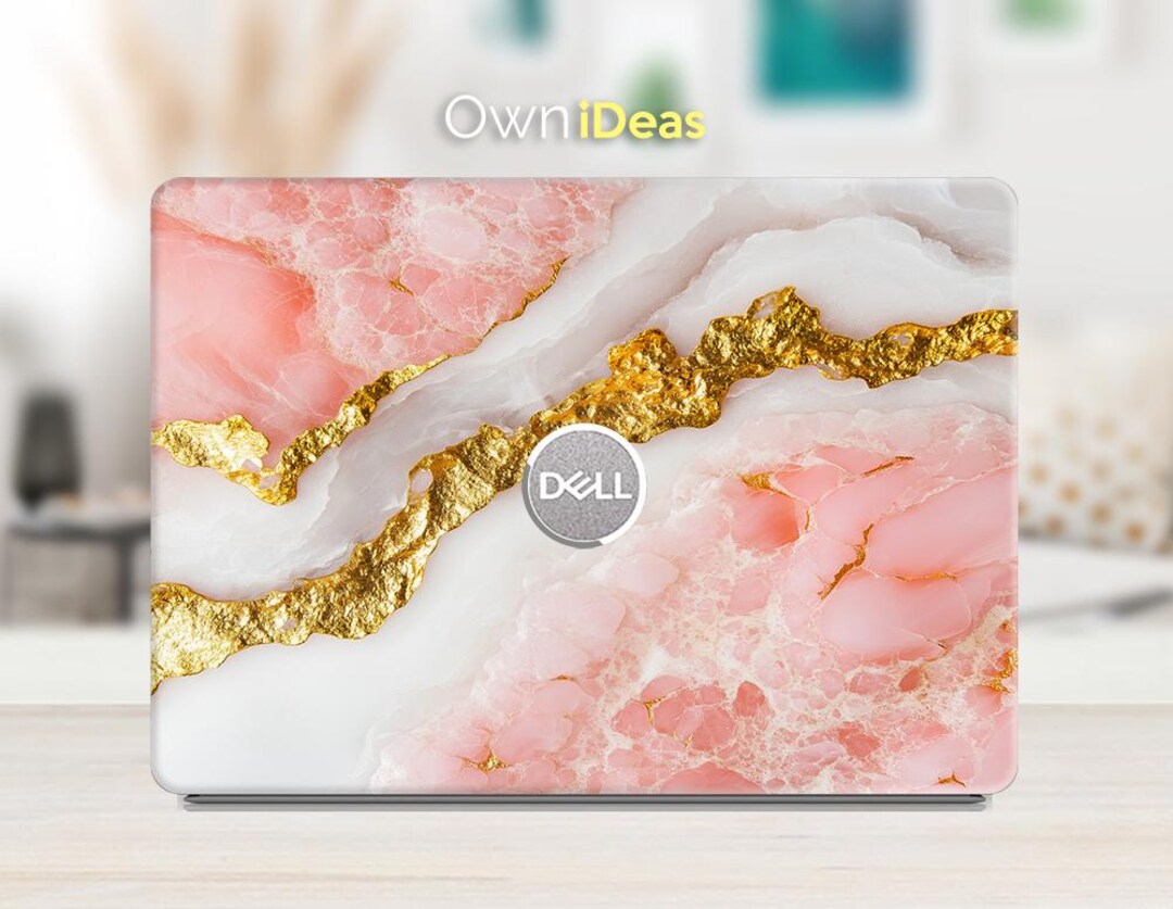 Dell Latitude Laptop Skin Pink White Marble Design Personalized Gift ...
