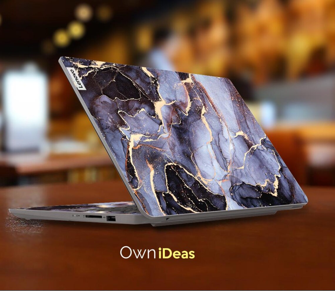 Lenovo Computer Sticker for Laptop Accessories Black Marble Design Cool ...