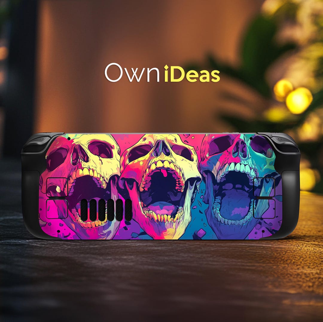 Custom Skull Rhapsody Steam Deck Clear Case Steam Skin Vinyl Sticker ...