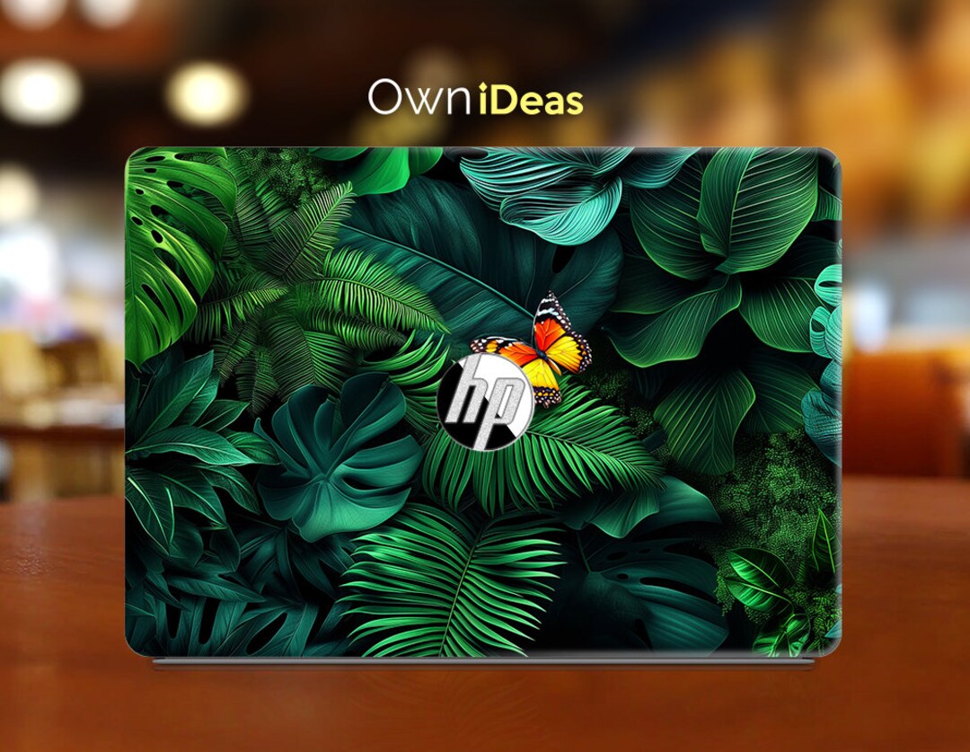 Hp Elitebook Laptop Sticker Green Leaf Pattern Personalized Graduation ...