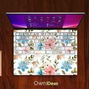 Dell Laptop Skin Protectant Laptop Vivid Flower Pattern Design Custom ...