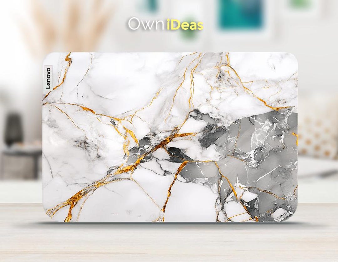 Lenovo Thinkbook 16 Laptop Sticker Gray White Marble Design Aesthetic ...