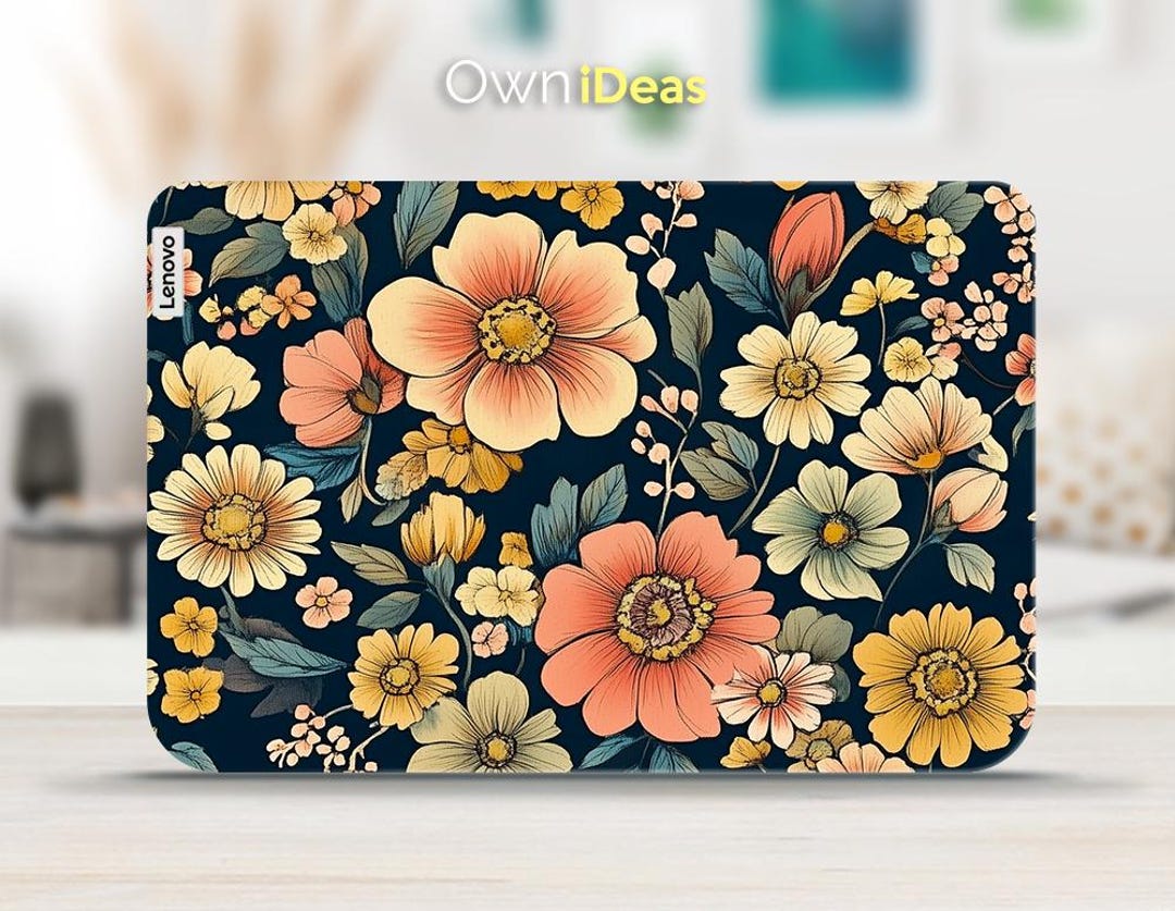 Lenovo Laptop Sticker Flower Design Anniversary Gift for Yoga Thinkpad ...
