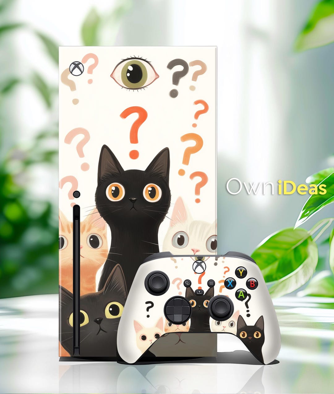 Xbox Series X Skin Question Mark Cat Design Vinyl Sticker for ...