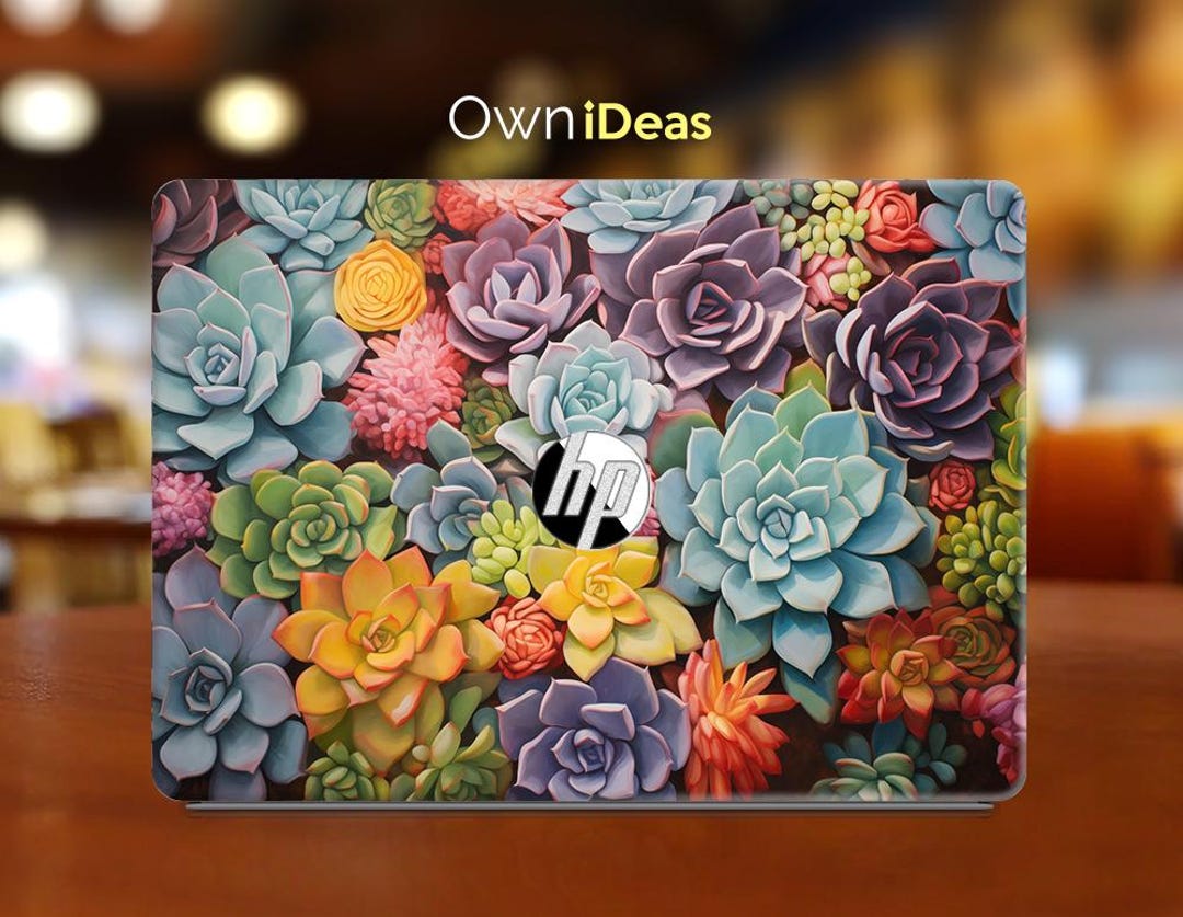 Hp Spectre Laptop Decal Colorful Succulent Pattern Personalized Gift ...