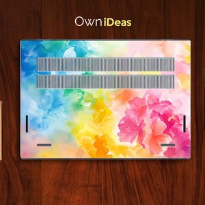 Hp Laptop Skin Colorful Splash Pattern Personalized Gift Vinyl Sticker ...
