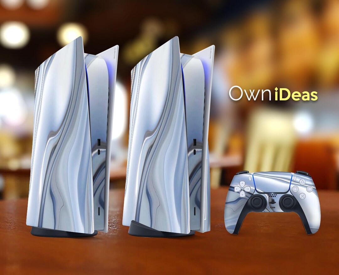 Custom Playstation 5 Skin Wave Marble Pattern Customizable Personalized ...