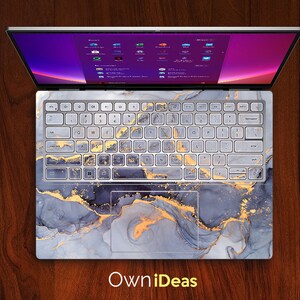 Dell Laptop Skins 15 Inch Gray Marble Texture Personalized - Etsy