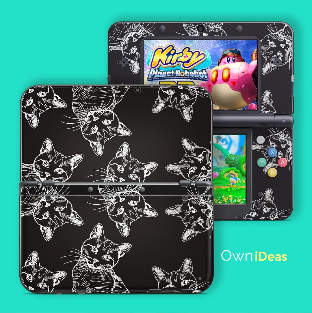 Custom Nintendo Ds Skin Black Kitten Pattern Children's Day Gift for ...