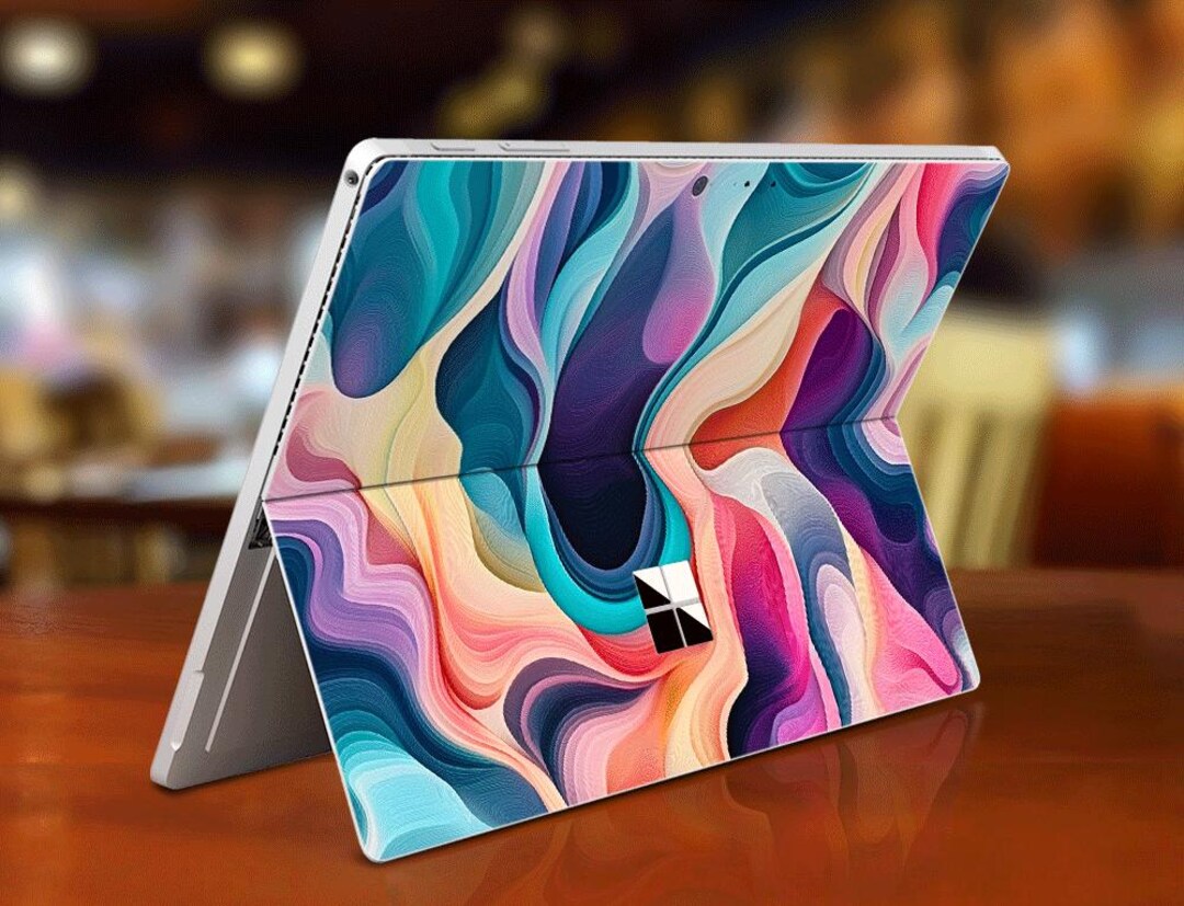 Surface Pro Go Skin Colorful Line Pattern Personalized Gift for Best ...