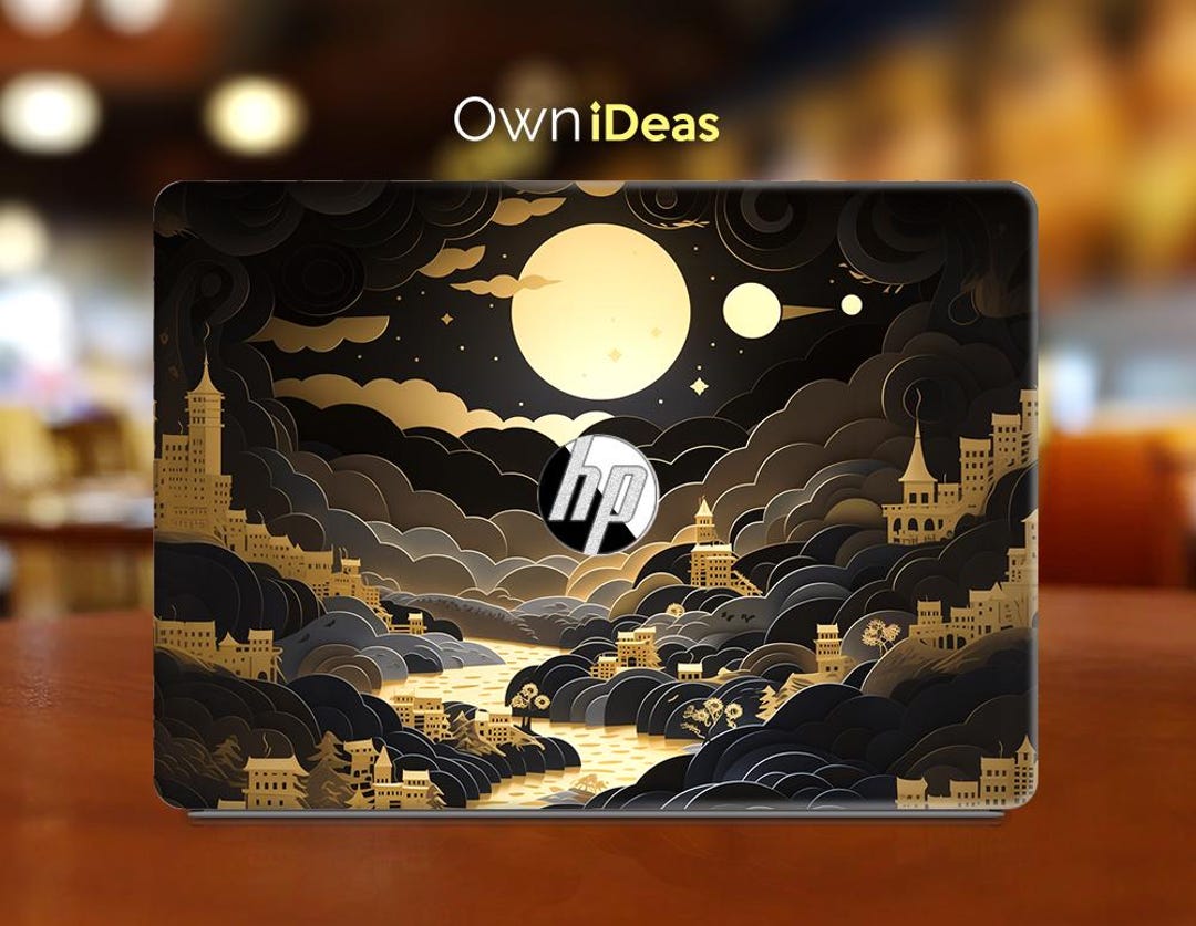 Hp Laptop Sticker Moon Pattern Personalized Gift Vinyl Sticker for Hp ...