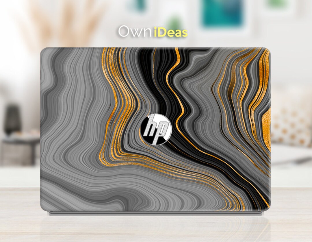 Hp Laptop Skin Pavilion X360 Black Curve Personalized Gift Fits HP ...