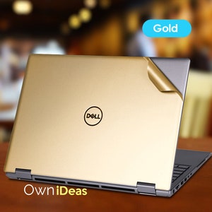 Dell Laptop Skin Unique Gifts Fiber Matt Leather Black Gold Rose Silver ...