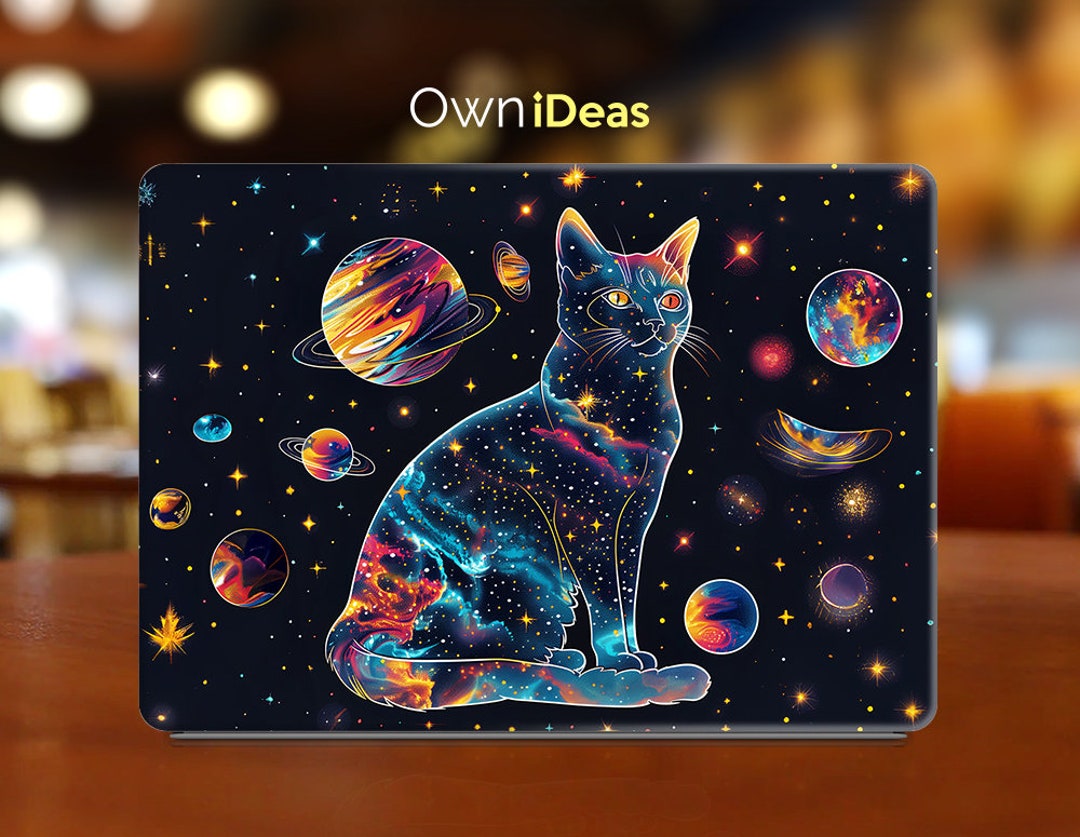 HP Laptop Sticker Laptop Skin Art Black Cat Personalized Thank You Gift ...