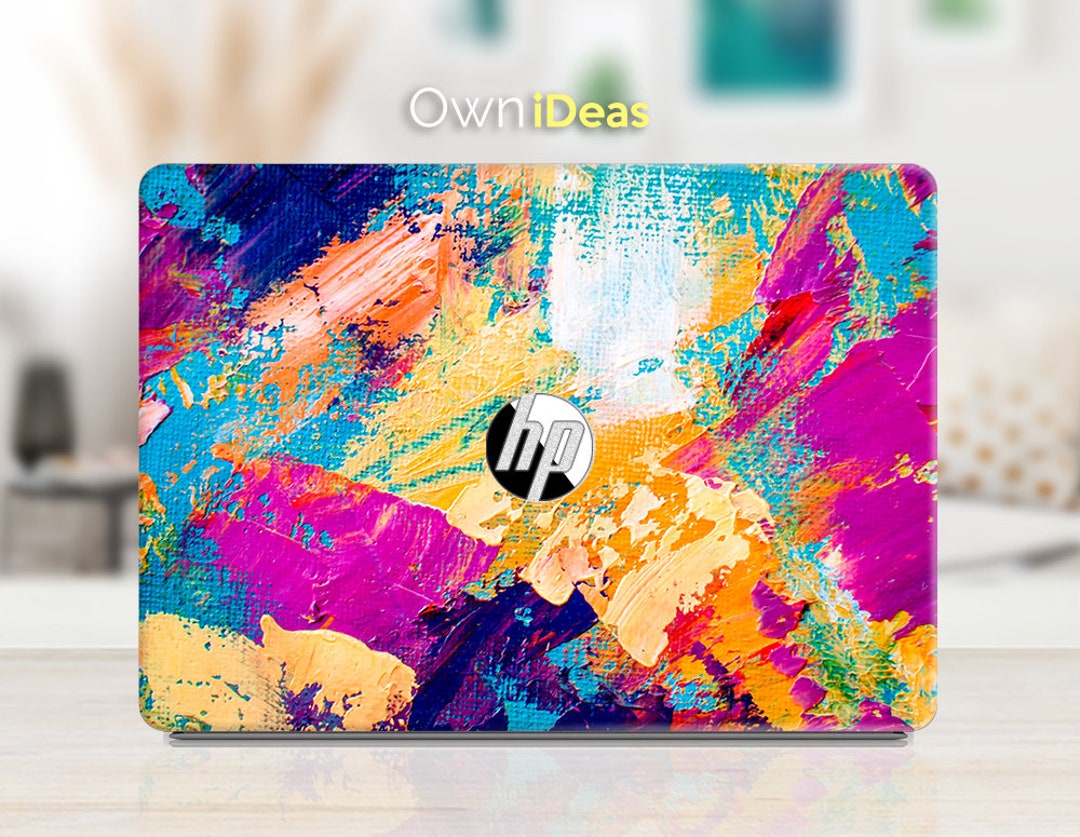 Laptop Decals Hp, Abstract Oil Painting, Personalized Gift, Fits HP ...