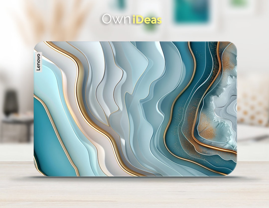 Lenovo Laptop Sticker Blue Art Design Personalized Customizable Gift ...