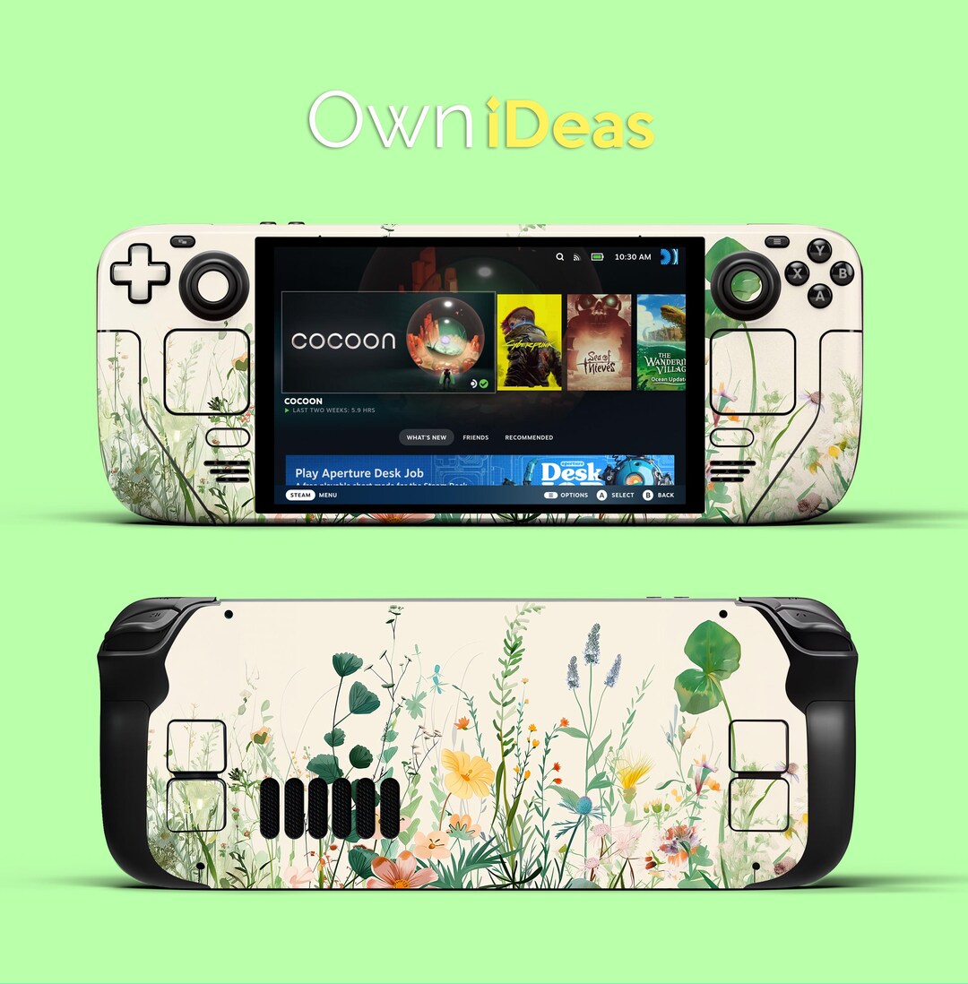 Steam Deck Skin Beige Beautiful Lotus Leaf Design Vinyl Sticker for ...
