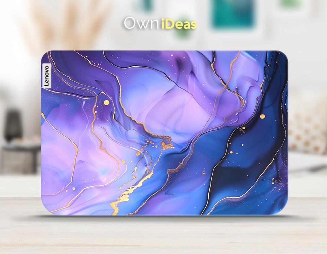 Lenovo Laptop Decal Purple Marble Design Customizable Unique Gift for ...
