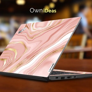 Lenovo Thinkpad Skin, Pink Marble Design Personalized Customizable Gift ...