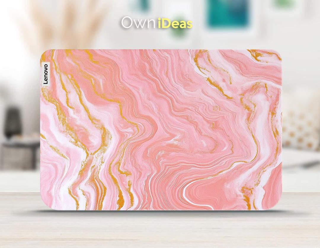 Lenovo Thinkpad T14s Laptop Decal Pink Marble Pattern Customizable Gift ...
