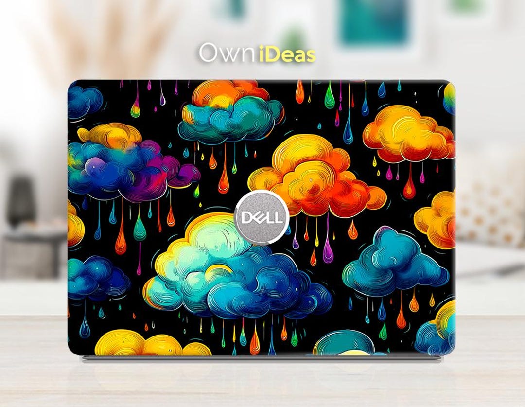Dell Laptop Sticker Colorful Cloud Pattern Custom Decal Personalized ...