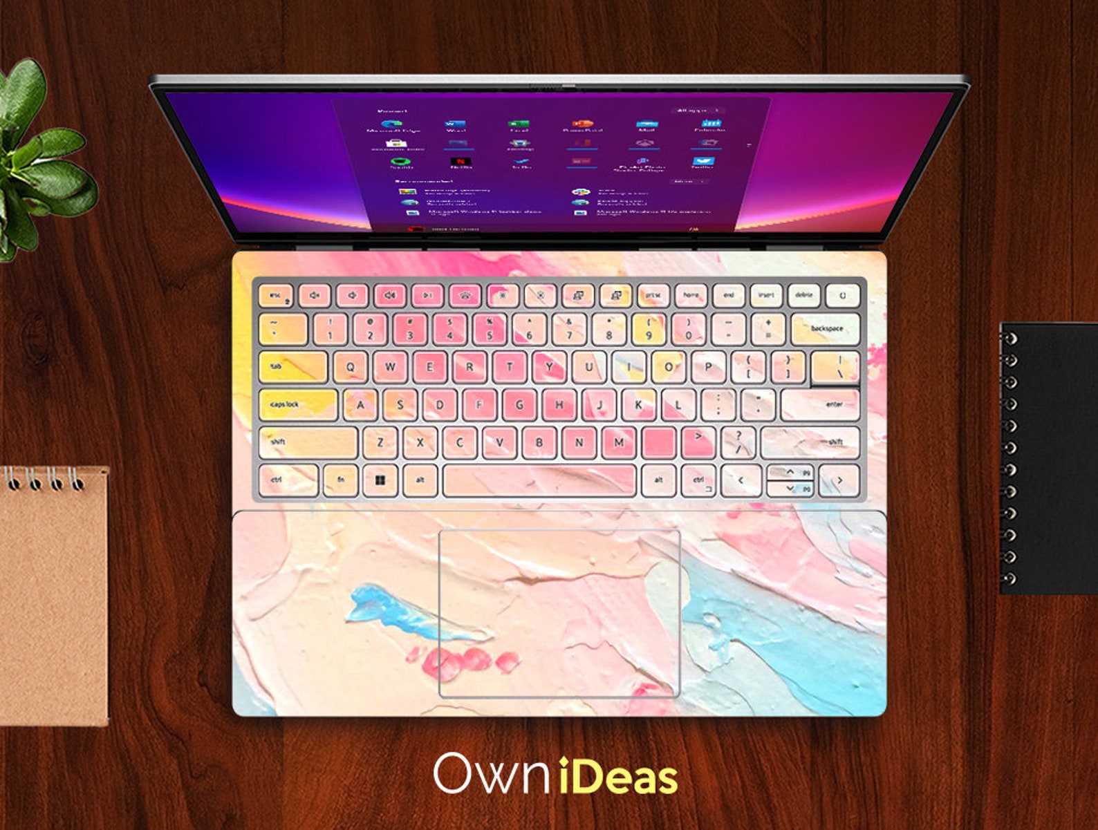 Hp Pavilion X360 Laptop Skin Color Oil Painting Personalized Gift Fits ...