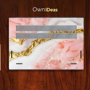 Dell Latitude Laptop Skin Pink White Marble Design Personalized Gift ...