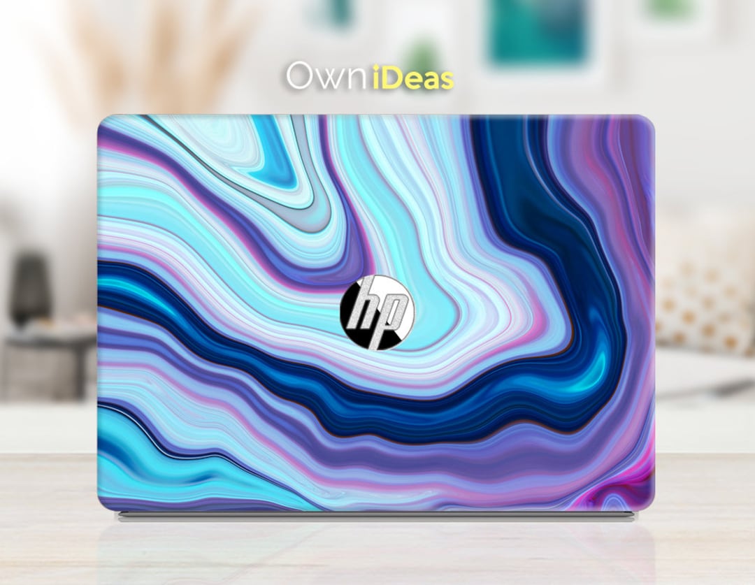 Hp Laptop Skin Decal Pavilion Colored Curves Personalized Gift Fits HP ...