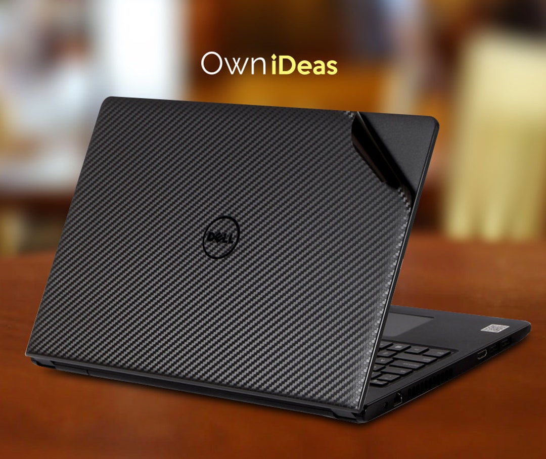Dell Laptop Skin Fiber Black Solid Color Personalized Individualized ...