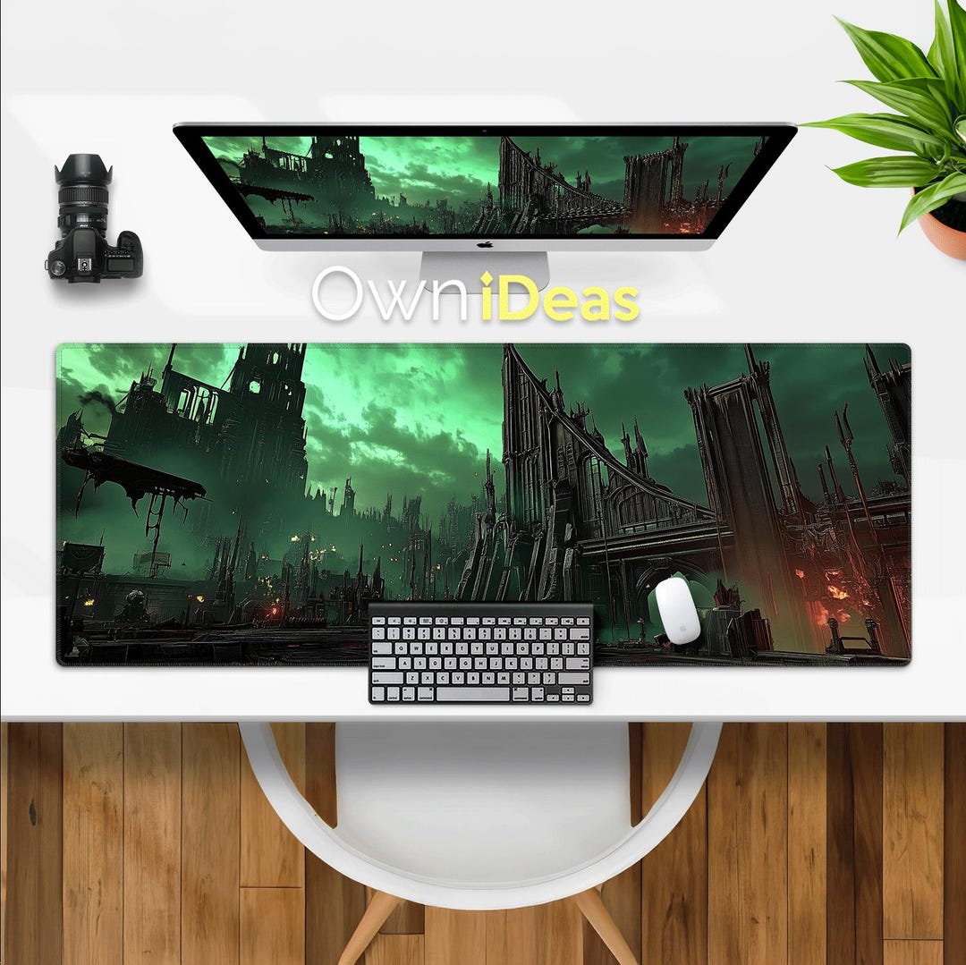 Desk Pad Green Town Design Pad Office Accessories Custom Mouse Pad ...