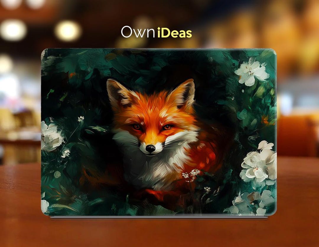 Hp Laptop Decal Brown Fox Pattern Personalized Gift for Daughter ...