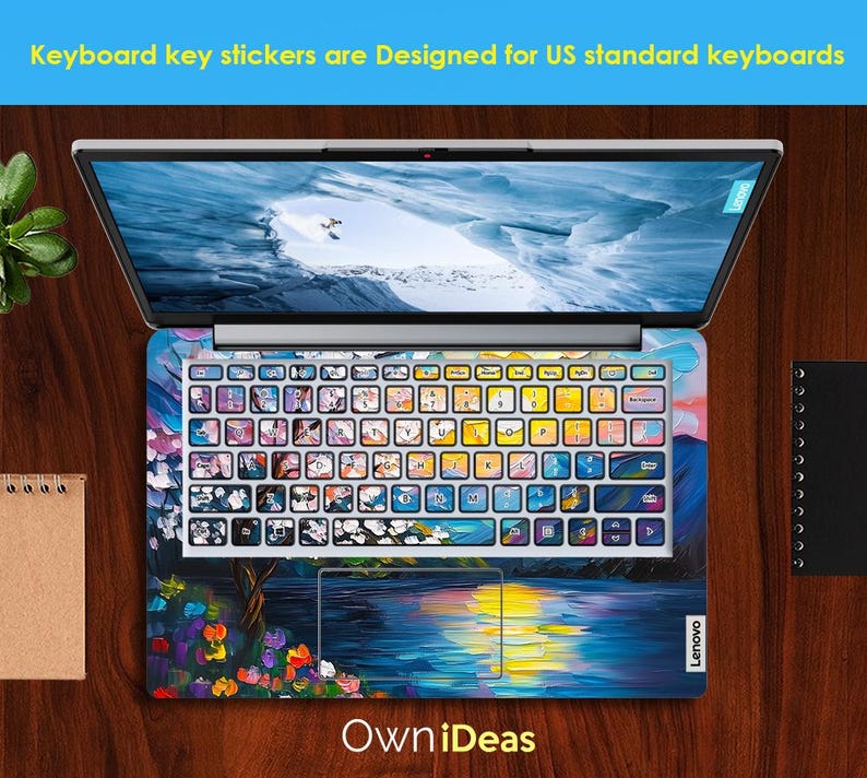 Lenovo Laptop Skin Oil Painting Scenery Vinyl Sticker Personalized ...