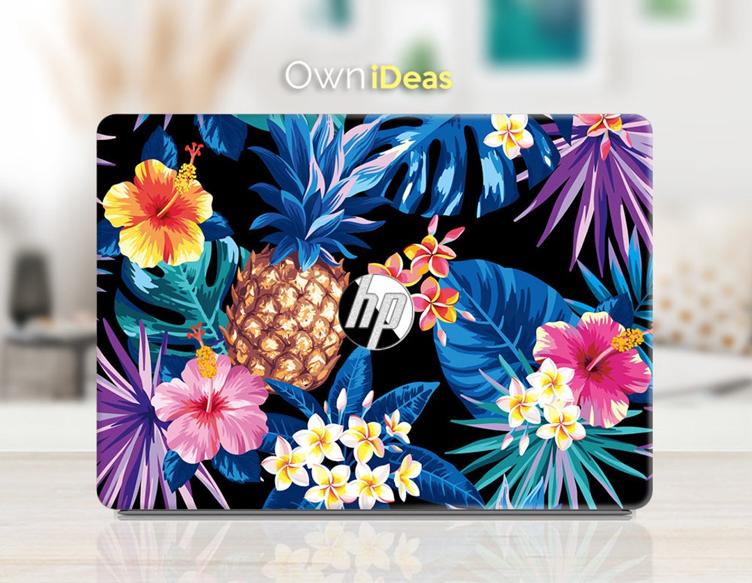 Laptop Skins for Hp, Blue Flowers Design Personalized Gift, Fits HP ...