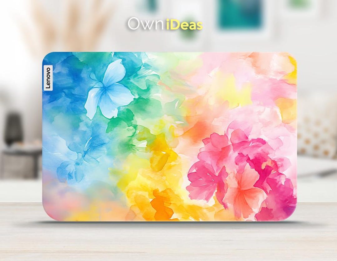 Lenovo Laptop Protective Sticker Colorful Splash Pattern Vinyl Sticker ...
