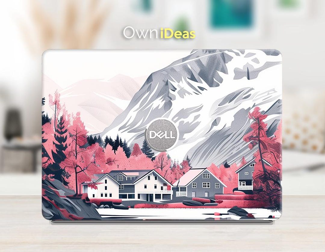 Dell Laptop Sticker Aesthetic Snow Mountain Design Personalized Vinyl ...