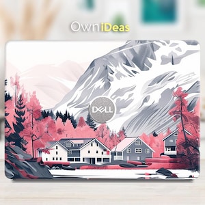 Dell Laptop Sticker Aesthetic Snow Mountain Design Personalized Vinyl ...