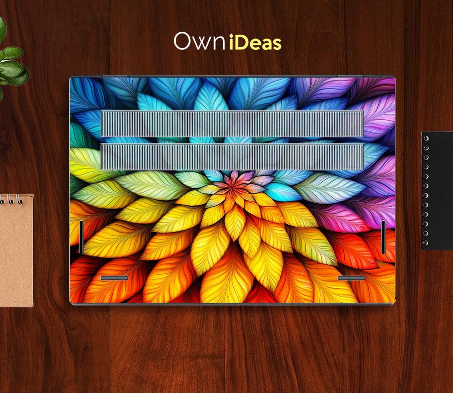 Hp Laptop Skins Colorful Leaf Design Personalized Gift Vinyl Sticker ...