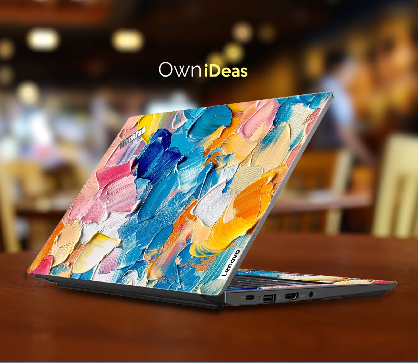 Lenovo Laptop Skin Vinyl Sticker Colorful Design Custom Decal ...