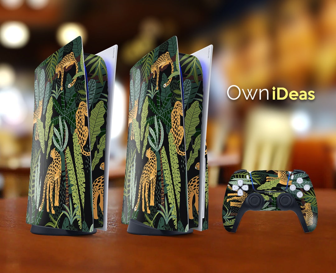 Ps5 Skins Controller Color Green Plants Painting Customizable ...