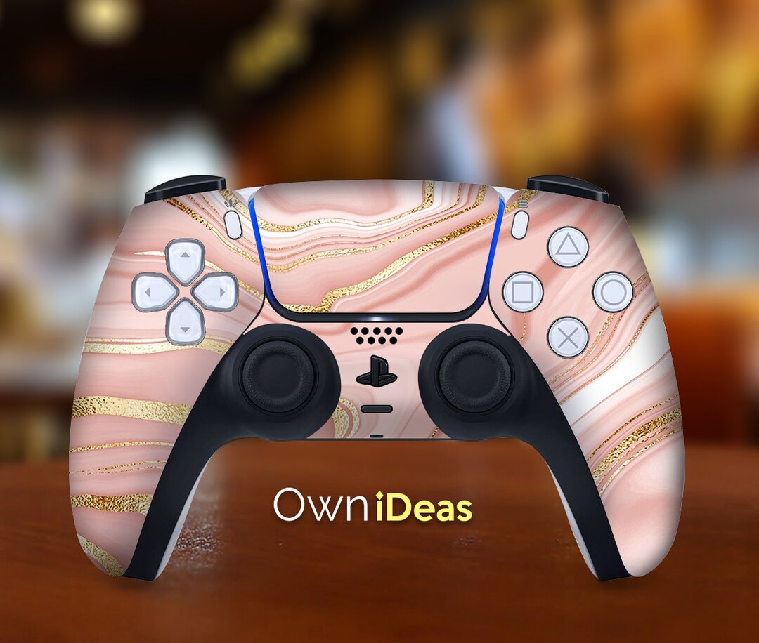 Ps5 Controller Cover Skin Pink Marble Texturee Customizable ...