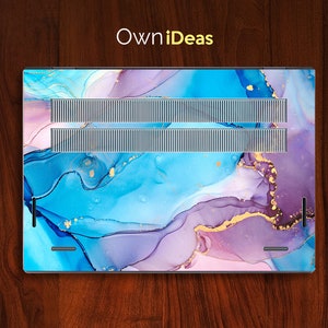 Dell 13 Inch Laptop Skin, Color Marble Texture, Personalized Gift, Fits ...