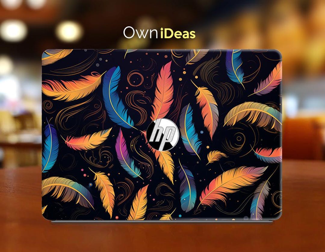 Hp Envy Skin Colorful Feather Pattern Design Personalized Art Gift ...