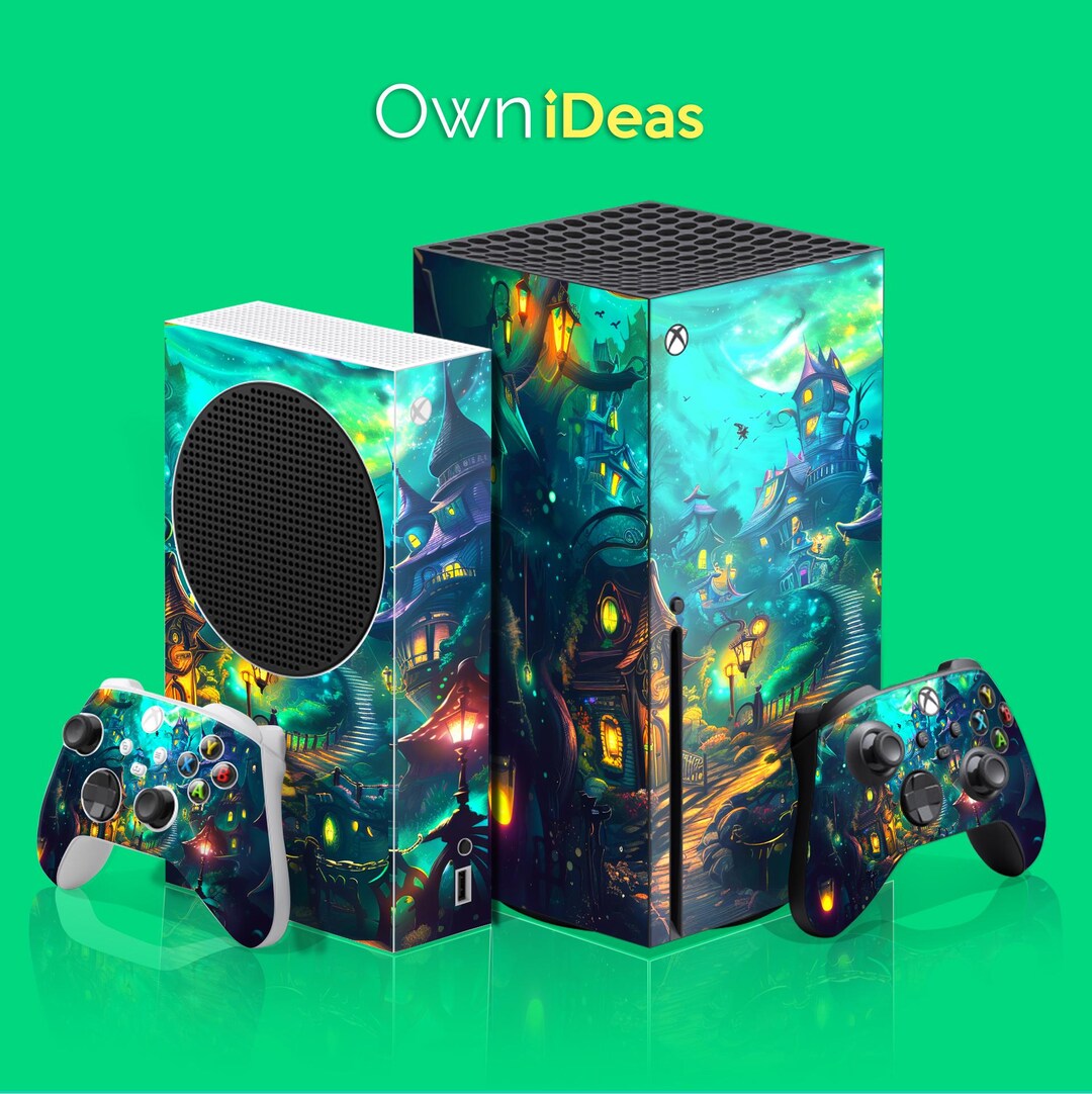Xbox Control Skin Enchanted Fairy Village Design Vinyl Sticker Gift for He for Xbox Series X ...