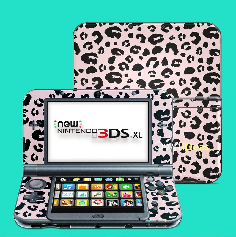Custom Skin for Nintendo New 3ds Xl With Transparent Shell Pink Leopard ...