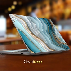 Lenovo Laptop Sticker Blue Art Design Personalized Customizable Gift ...